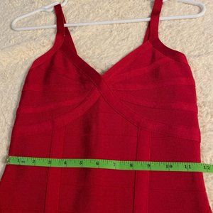 bebe | Dresses | Bebe Red Midi Dress | Poshmark